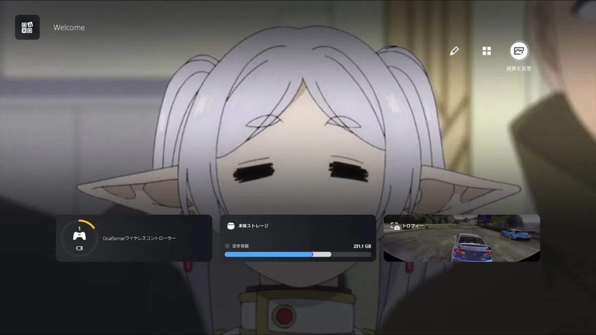 PS5 Welcomeハブのカスタマイズ方法｜好きな背景画像の設定方法も解説