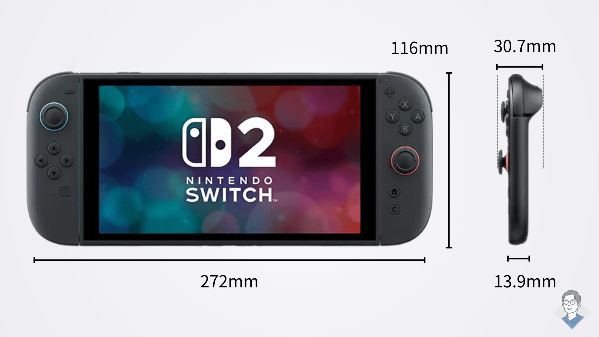 【図解】Switch2 のサイズをいろいろ調べてまとめてみた